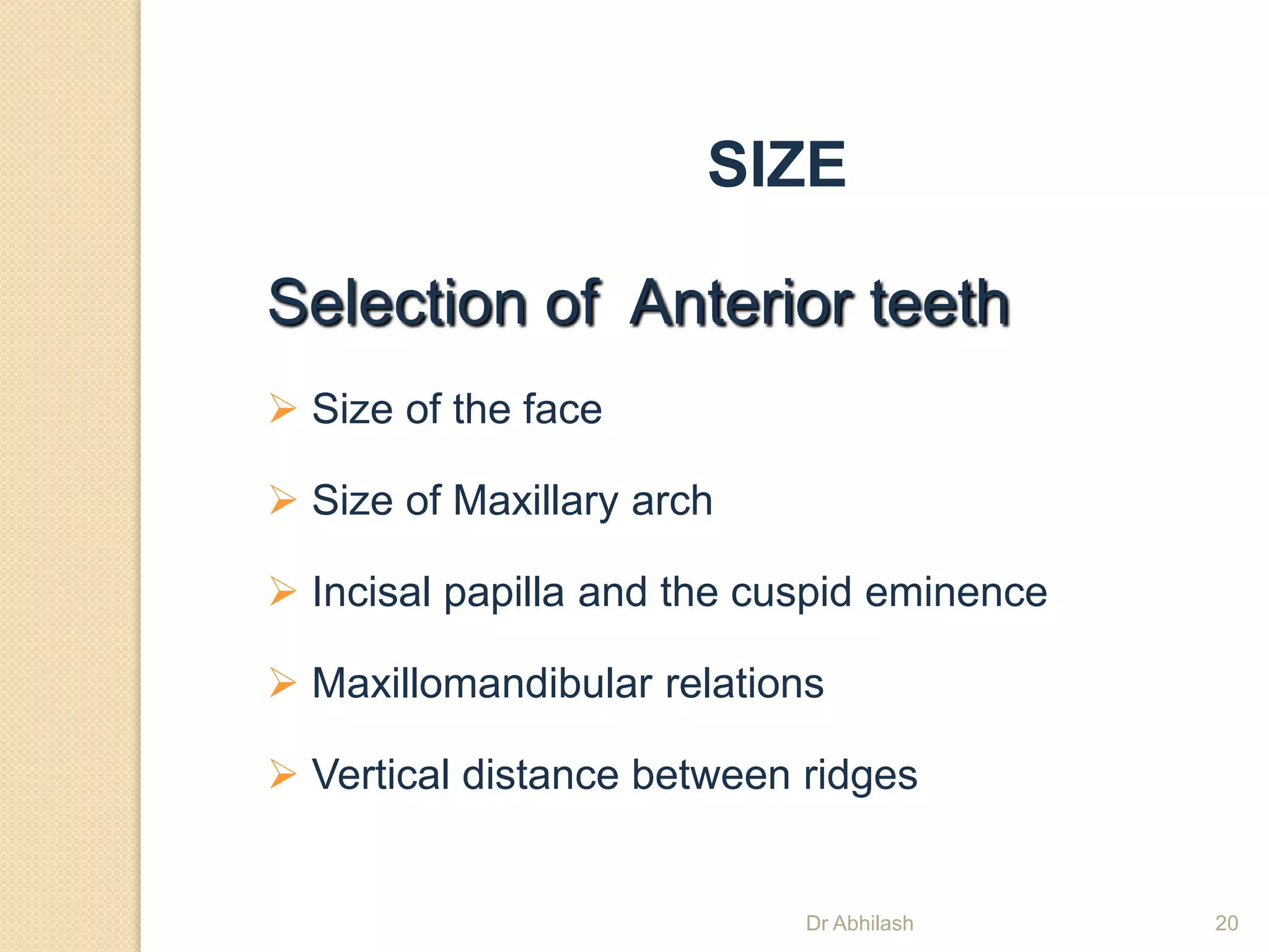Arrangement of teeth in complete denture | PPTX
