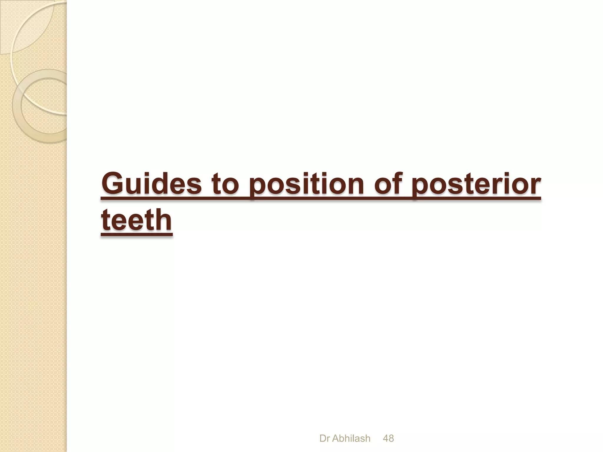 Arrangement of teeth in complete denture | PPTX