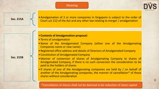 Arrangements, Reconstructions and Amalgamations under Singapore ...
