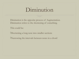 Arranging augmentation and diminuation | PPT