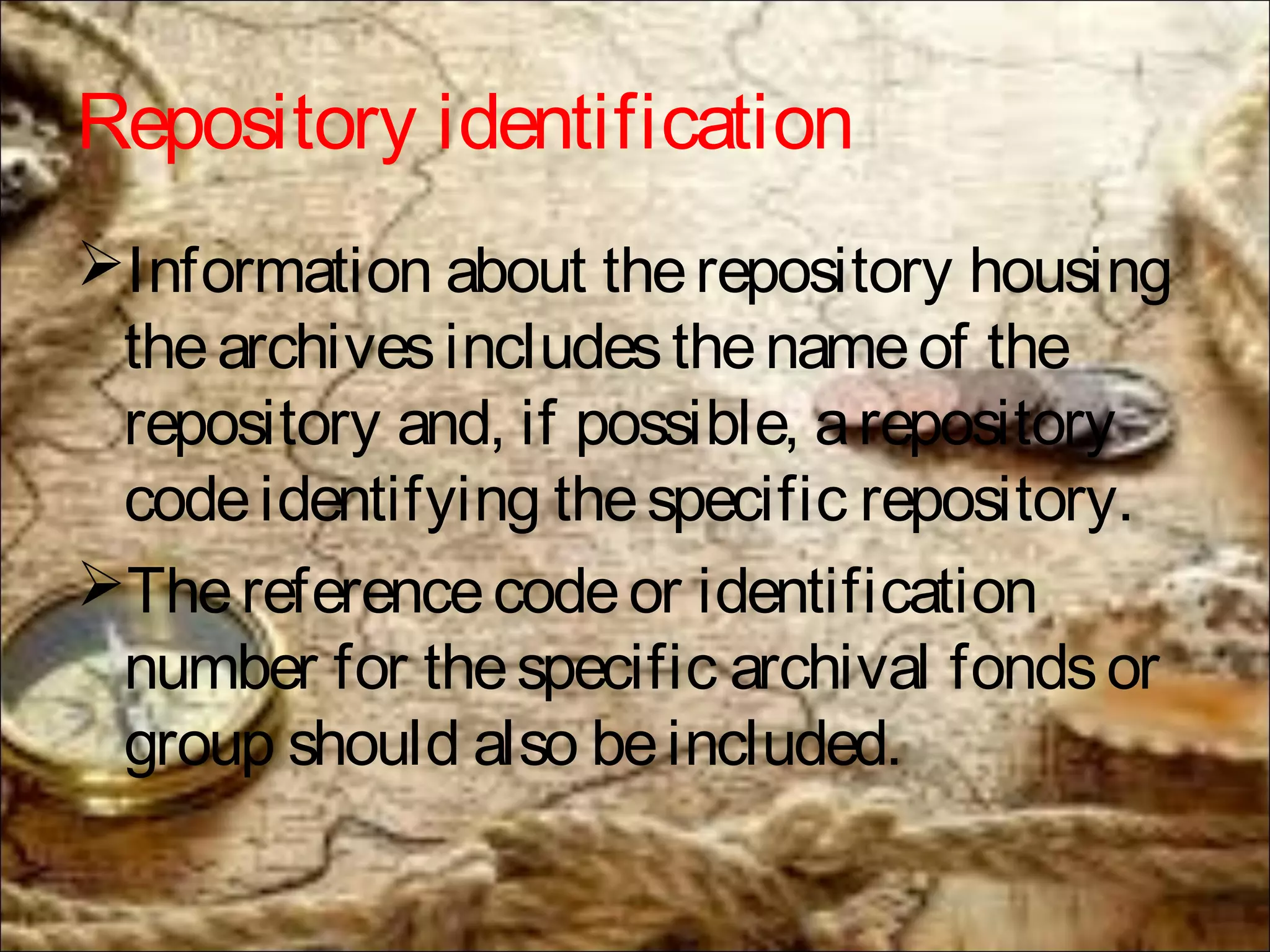 Arranging and Describing Archives | PPT