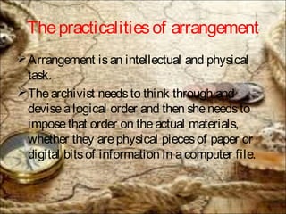 Arranging and Describing Archives | PPT