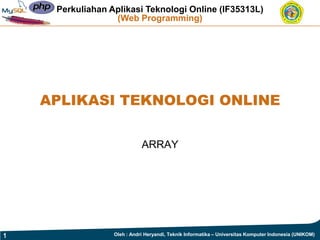 Array pada PHP | PDF