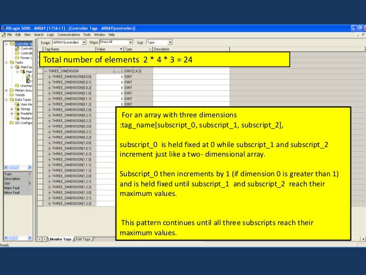 Sample Of Rslogix 5000 Tag Arrays