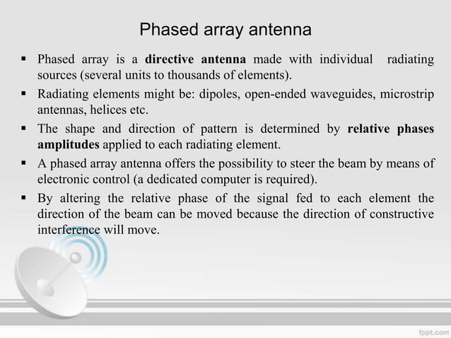array and phased array antennna | PPTX