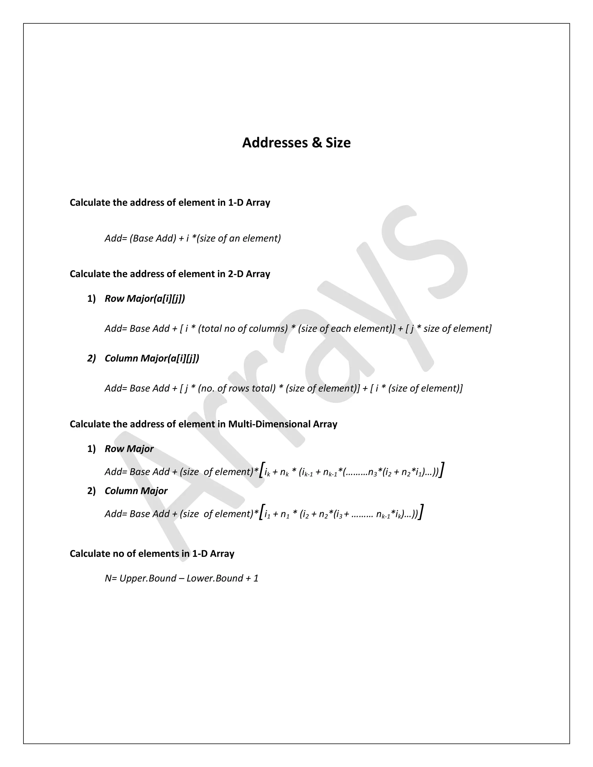 Array Pdf