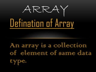 Array | PPT
