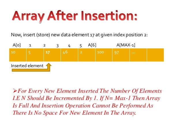 Array operations