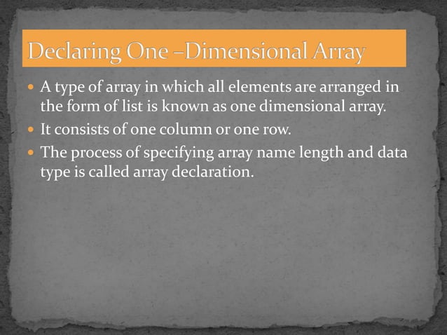 Array | PPT