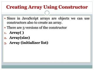 How to Create an Array & types in PHP | PPT