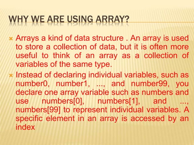Types of Arrays | PPTX