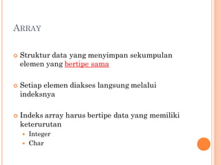 Algoritma Array | PPT