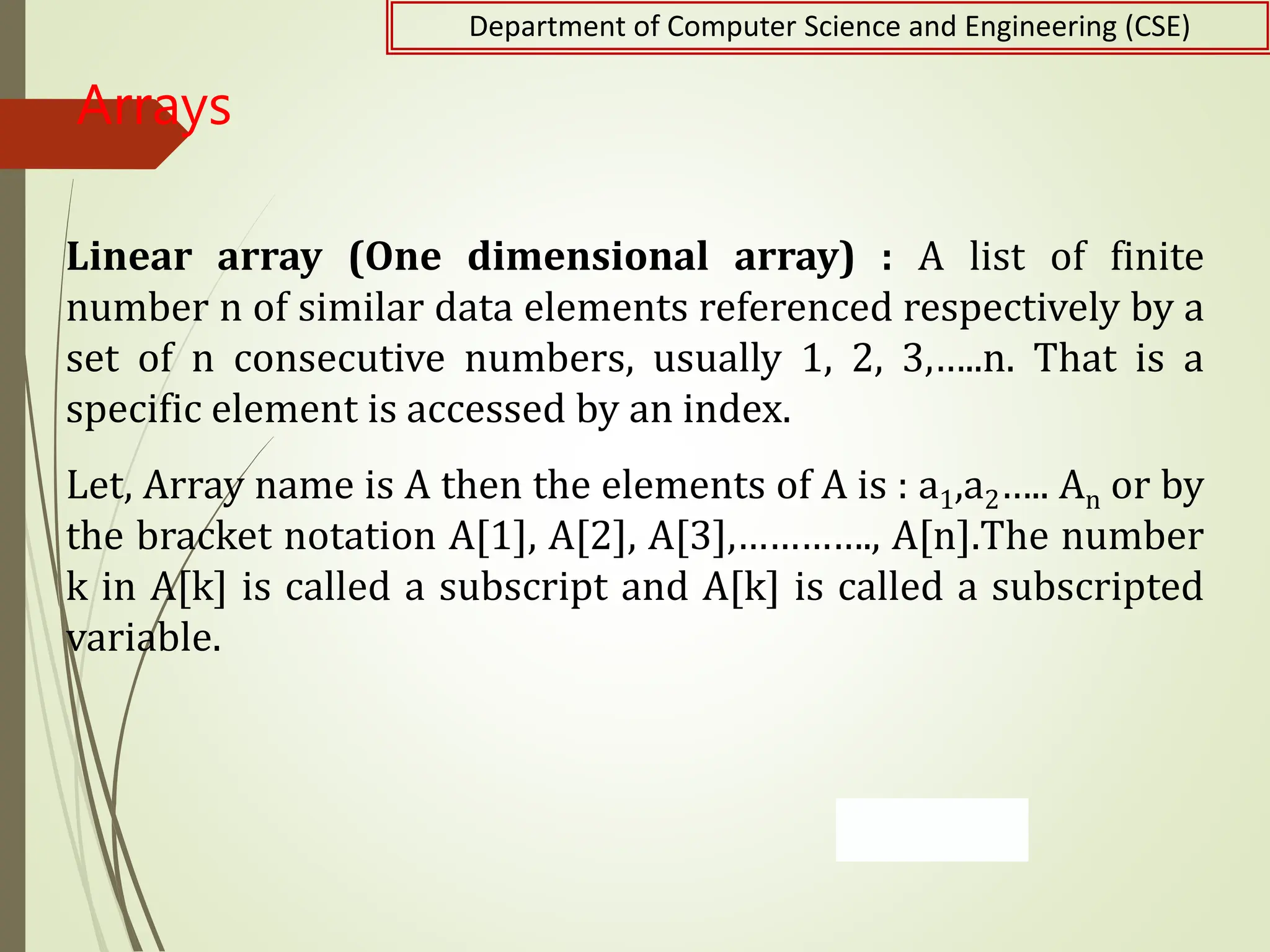 Data Structure And Algorithm Array.pptx Btech 2nd Year