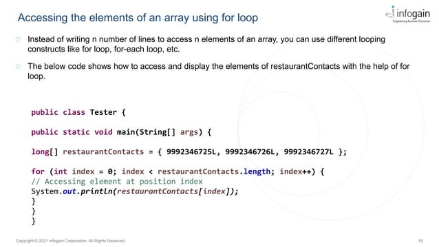 Arrays are used in java to holding more.pptx