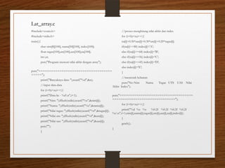 Pengantar Array satu dimensi. Pengenalan array | PPT