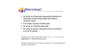 ARRAY in python and c with examples .pptx