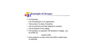ARRAY in python and c with examples .pptx