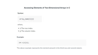 ARRAY in python and c with examples .pptx