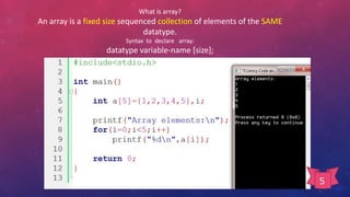 Array in C full basic explanation | PDF