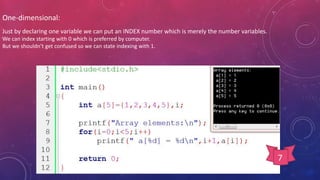 Array in C full basic explanation | PDF