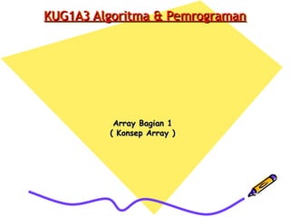 Pembahasan Materi Algoritma Lanjutanarray 1 dimensi | PPT