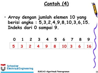 Pembahasan Materi Algoritma Lanjutanarray 1 dimensi | PPT