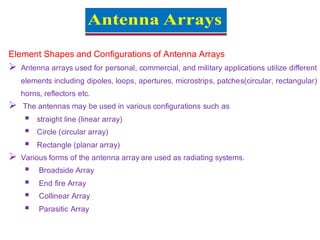 antenna array basics and analysis NPTEL ppt | PDF