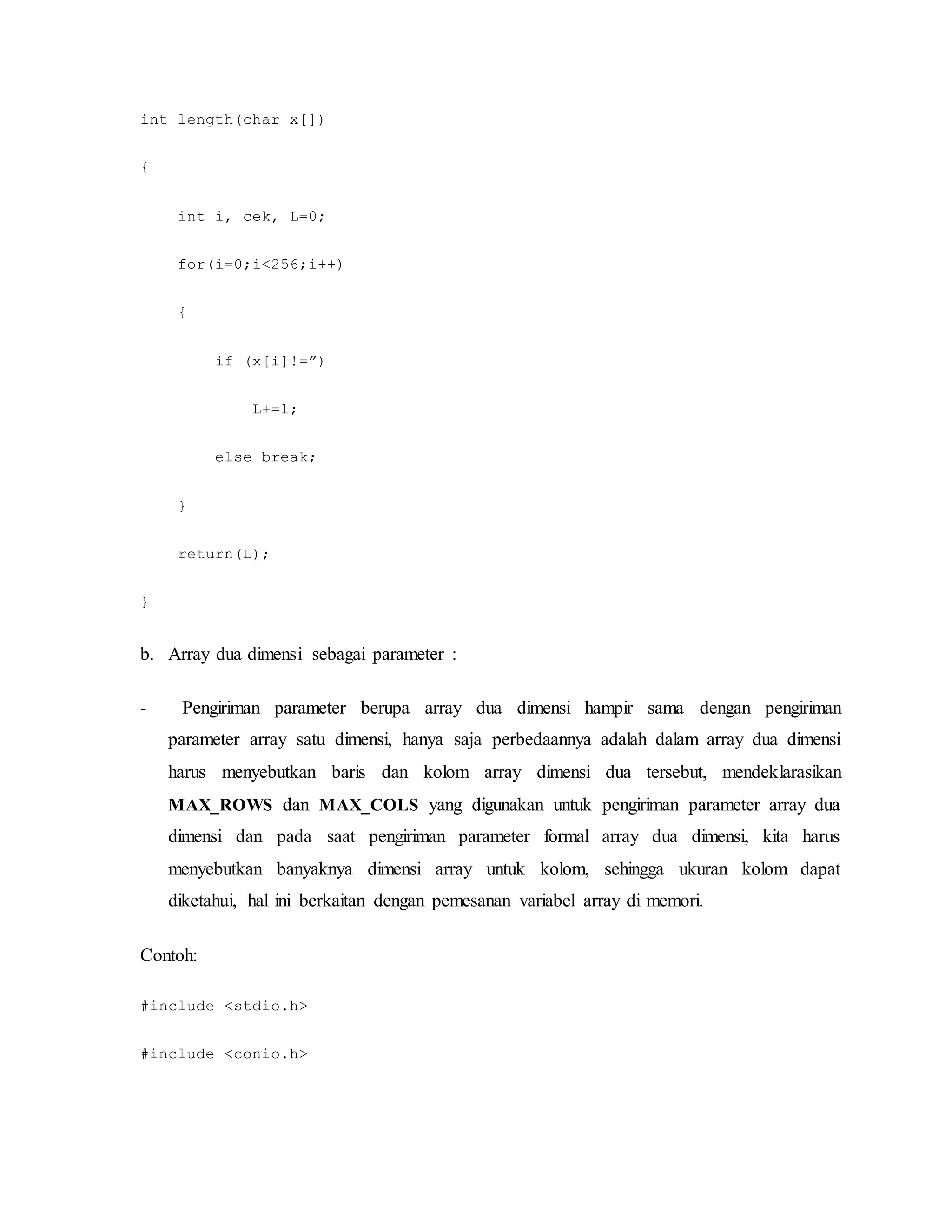 Array dalam bahasa c | DOCX