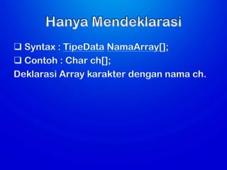 Array dalam Struktur Data | PPT