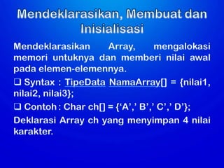 Array dalam Struktur Data | PPT