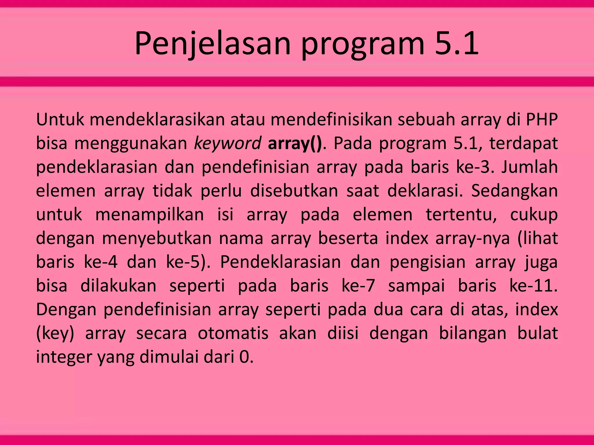 Array dan fungsi | PPTX