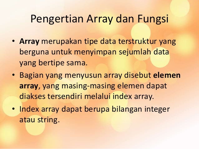 Array Dan Fungsi