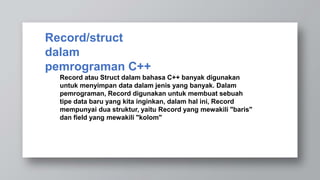 Array dan record | PPTX