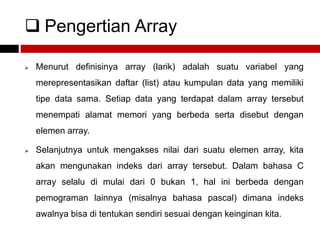 Array dan string | PPT