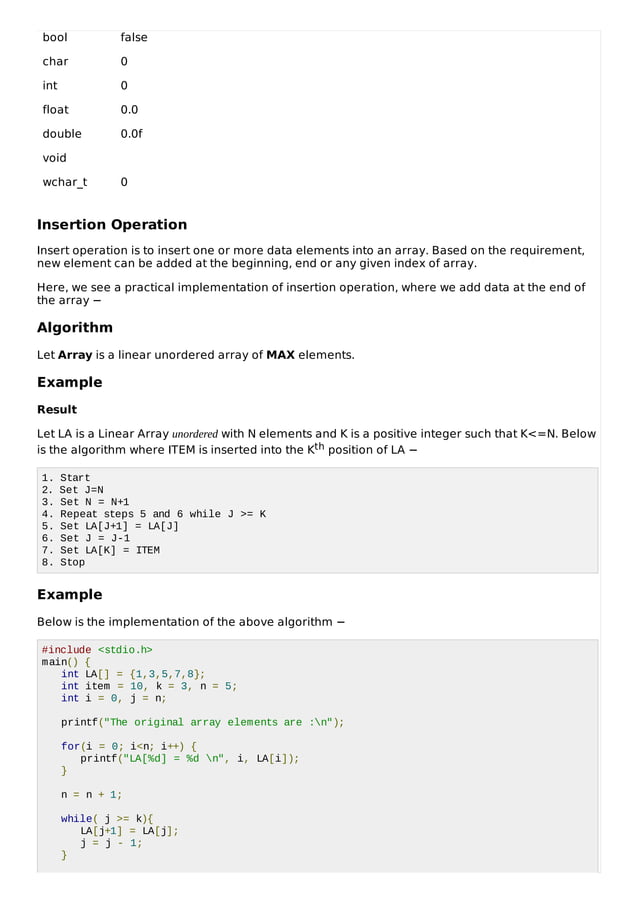 Array data structure | PDF