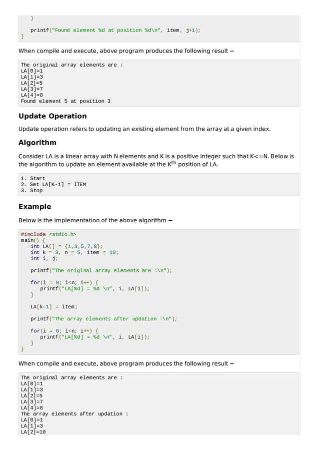 Array data structure | PDF
