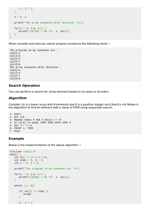 Array Data Structure | Pdf