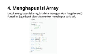 Materi array pada bahasa pemrograman PHP | PPT