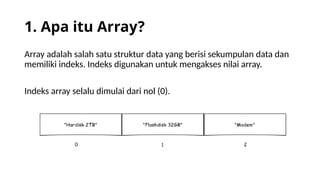 Materi array pada bahasa pemrograman PHP | PPT