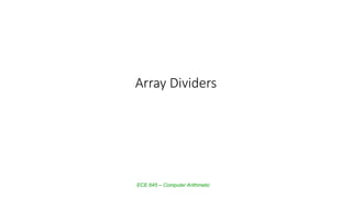 array divider on digital design for reference | PPTX