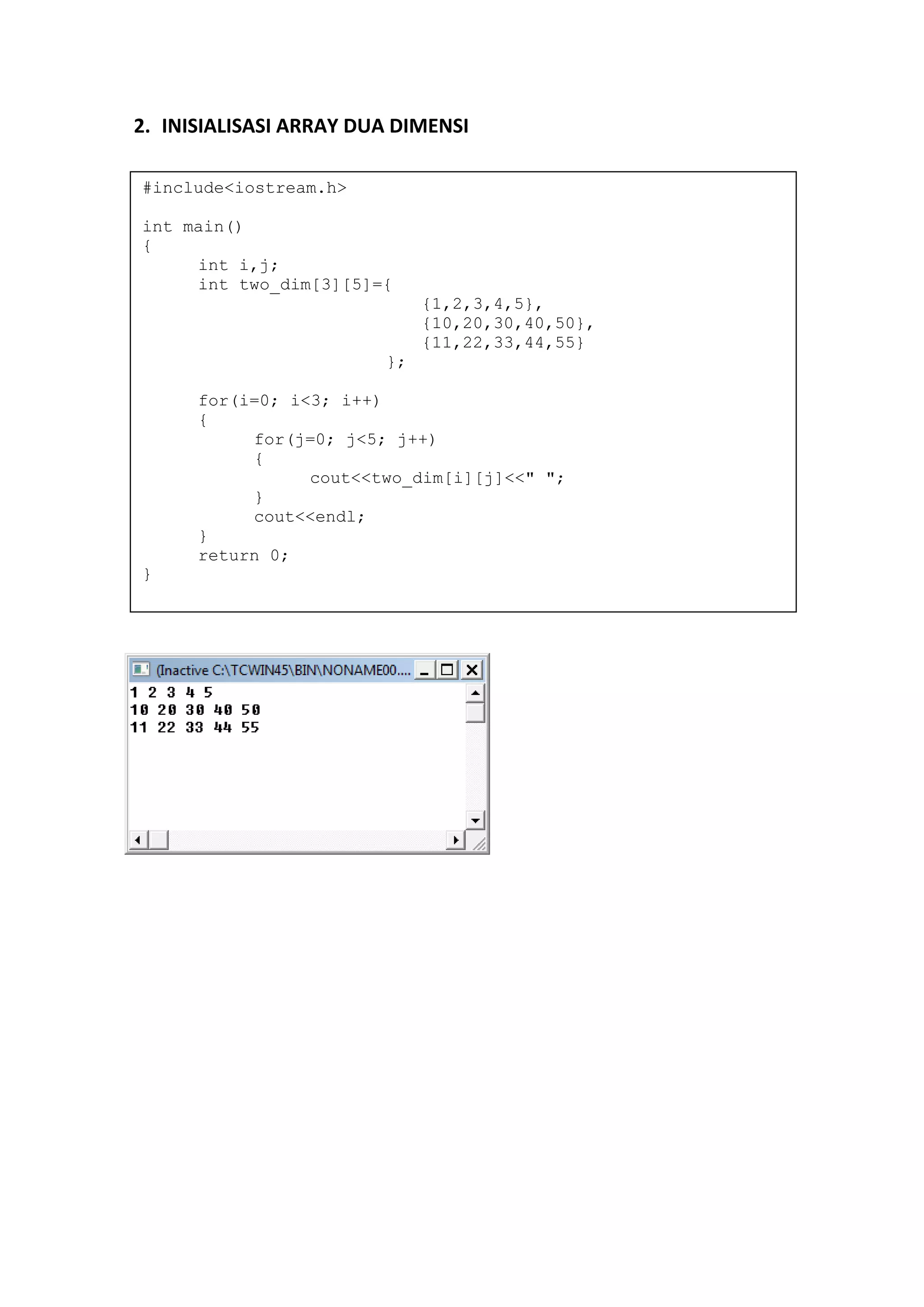 Array Dua Dimensi | DOCX