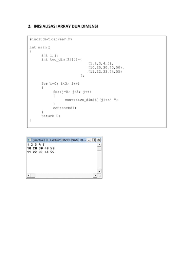 Array Dua Dimensi | PDF
