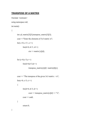 C++ ARRAY WITH EXAMPLES | PDF
