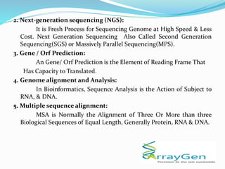 Arraygen bioinformatics ppt | PPT