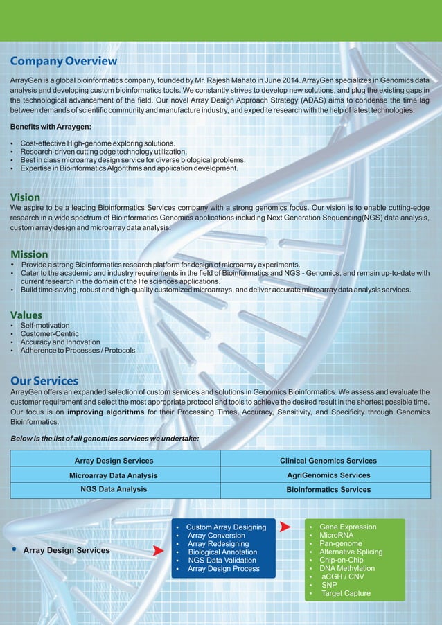 Arraygen brochure | PDF