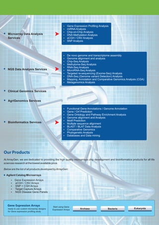 Arraygen brochure | PDF