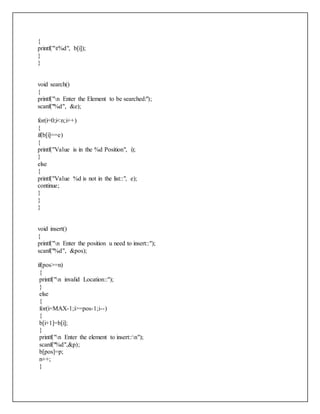 Array imp of list | PDF
