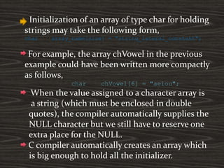 Array in C | PPTX
