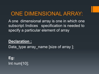 Array in c++ | PPT