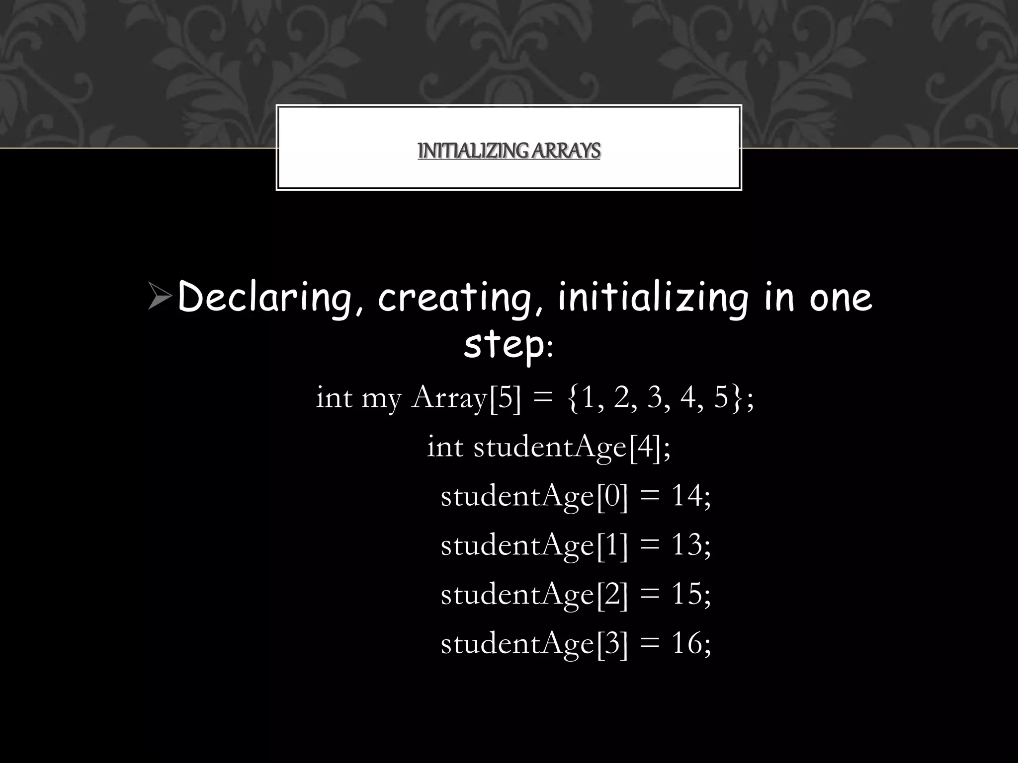 Array in c language | PPT